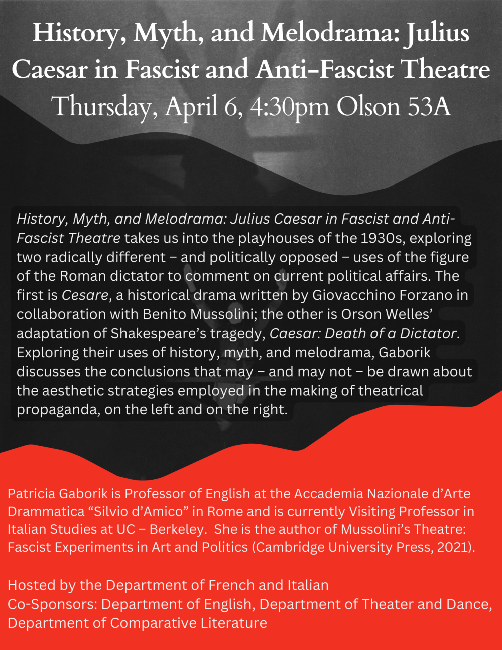 Upcoming Event - History, Myth, and Melodrama: Julius Caesar in Fascist ...